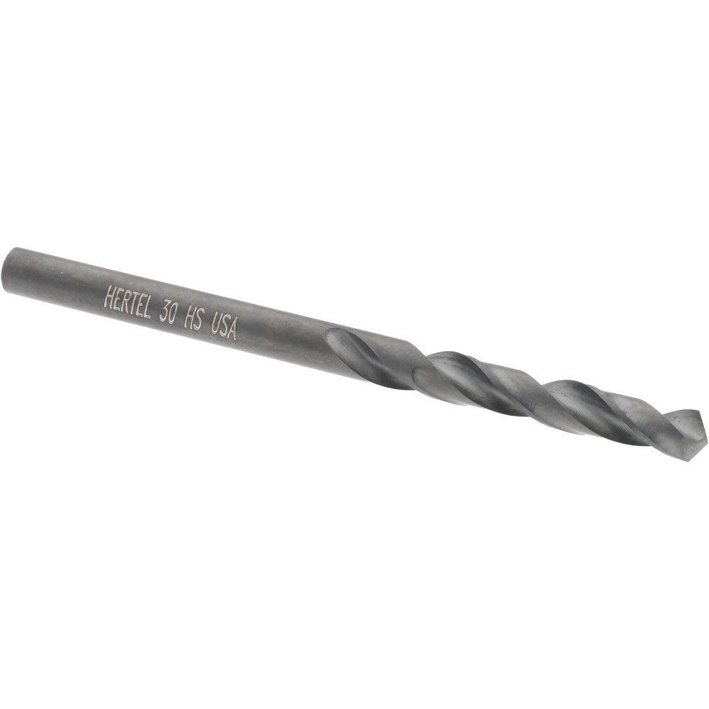 Hertel - Screw Machine Length Drill Bit: #30 (0.1285) Dia, 118 deg, HSS ...