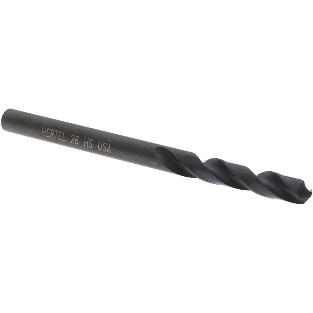 Hertel - Screw Machine Length Drill Bit: #26 (0.1470) Dia, 118 deg, HSS ...