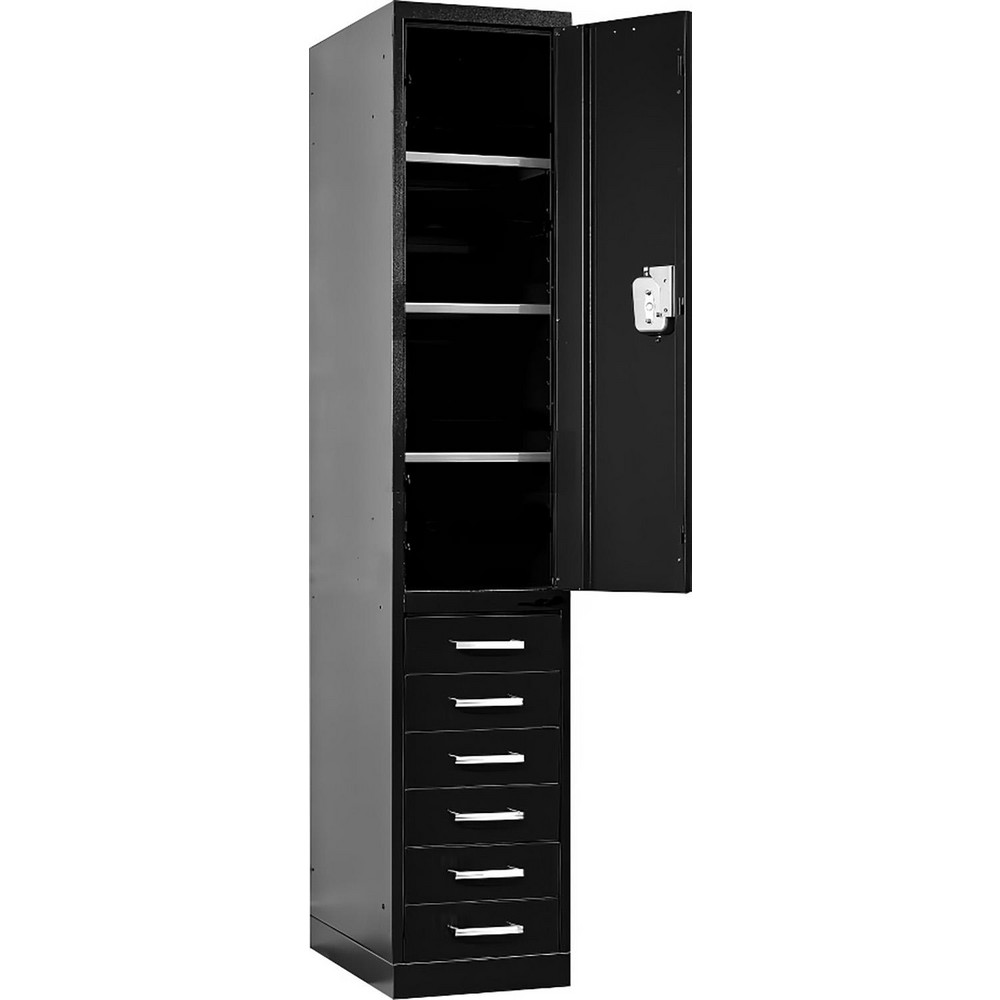 Hallowell - 1-Wide Locker: 24" Wide, 24" Deep, 78" High, 3-Point Turn ...