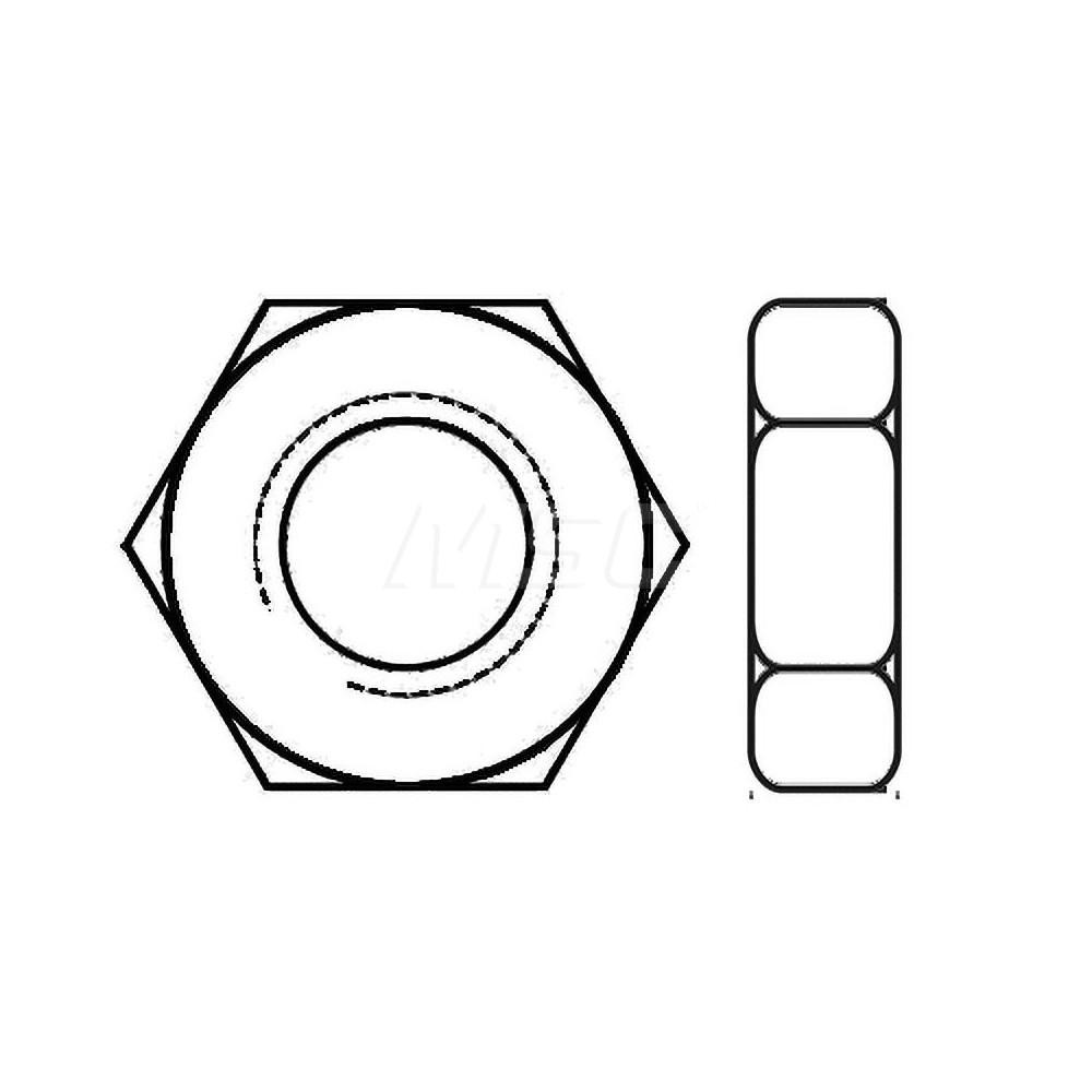 Import - Hex Nut: M16x2, Grade 2H Steel, Zinc Finish | MSC Direct