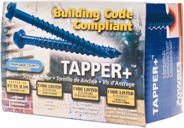 Powers Fasteners - 1/4" Diam, 1-1/4" Length Under Head, Hex Drive ...