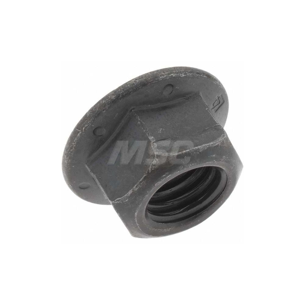Made in USA - Hex Flange Lock Nut: Distorted Thread, 1/2-13, Grade G ...