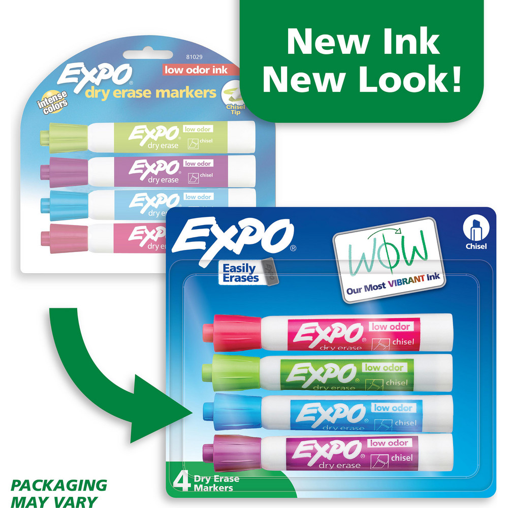 Expo - Dry Erase Markers & Accessories: Color: Black; Tip Type: Bullet ...