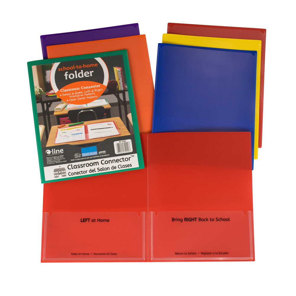 C-LINE® - Portfolios, Report Covers & Pocket Binders: Color: Red ...
