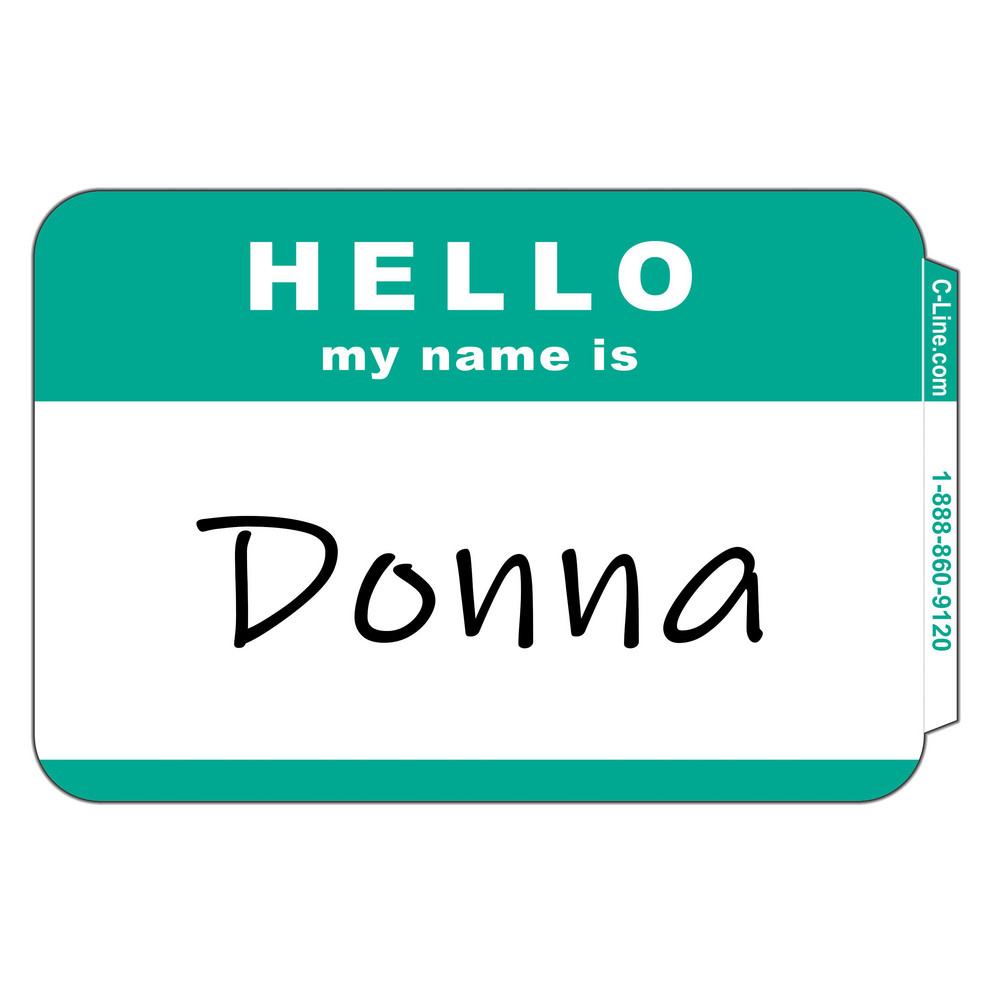 C-LINE® - ID Badges: Type: Pressure Sensitive Adhesive Label; Legend ...