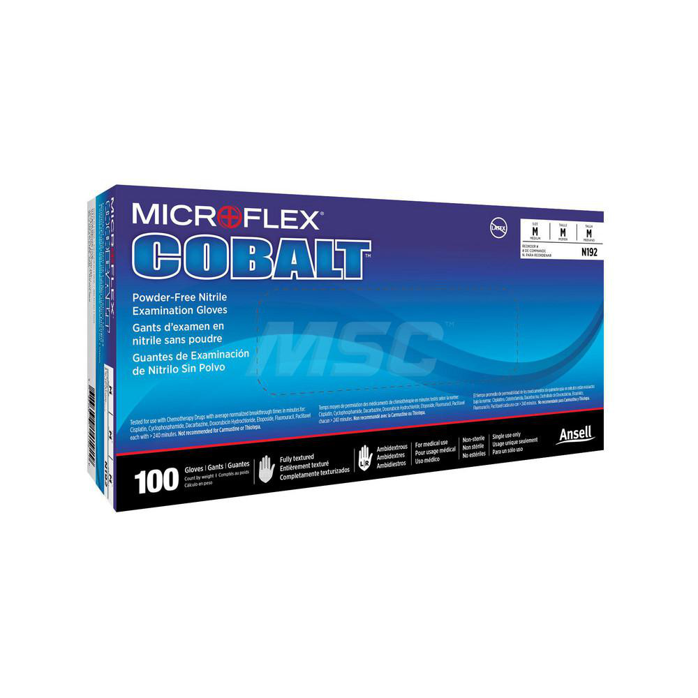 Ansell - Disposable Gloves: Series Microflex Cobalt, Size Large, 3.9 ...