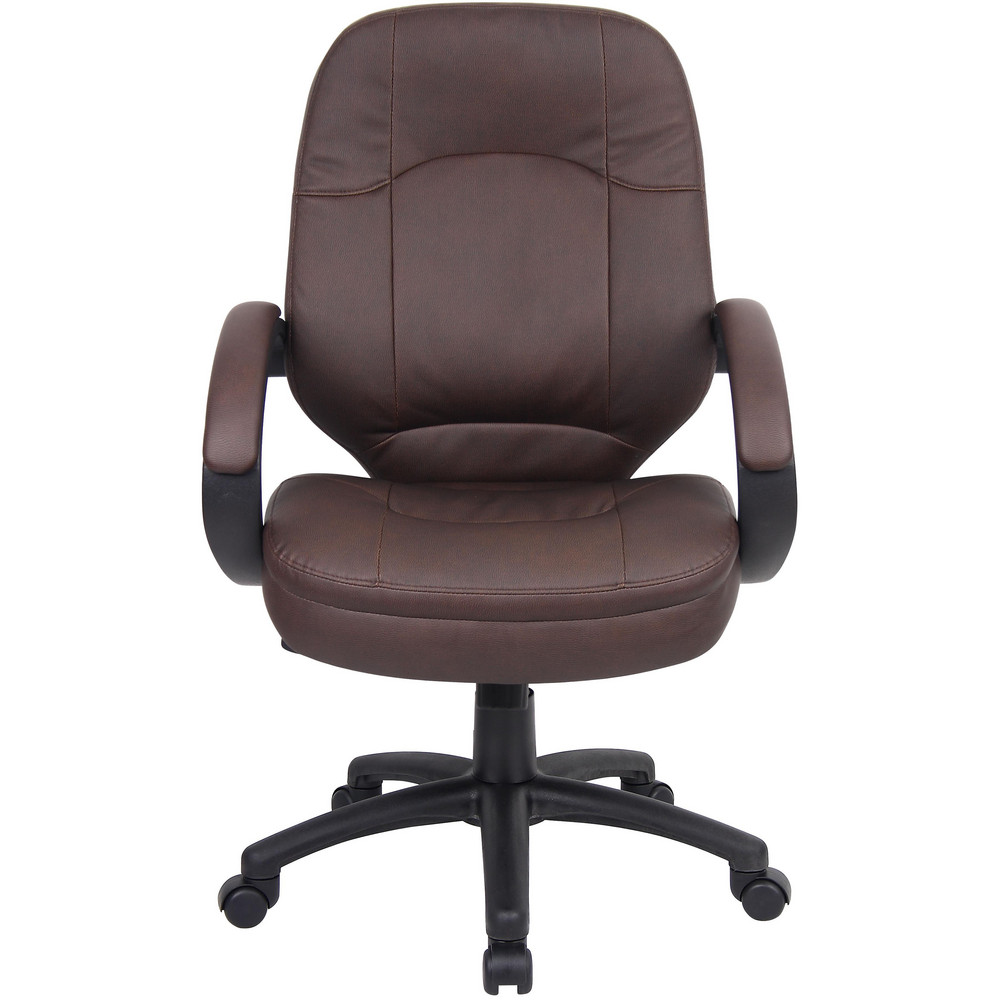 Boss Office Products - Task Chair: PU Leather, Adjustable Height ...