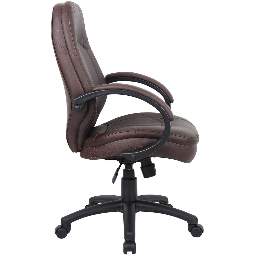 Boss Office Products - Task Chair: PU Leather, Adjustable Height ...