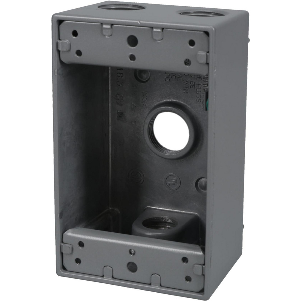 Thomas & Betts - Electrical Outlet Box: Aluminum, Rectangle, 4-1/2" OAH ...