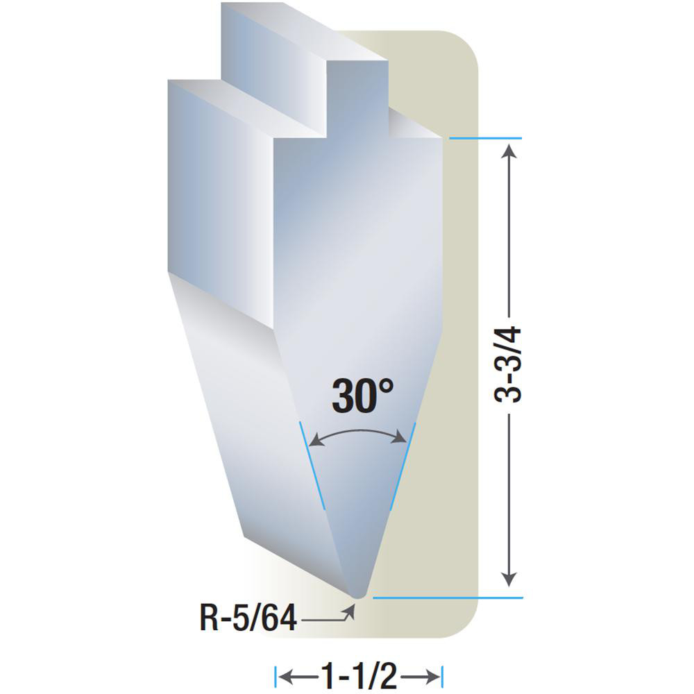 Made in USA - Press Brake Punch & Die Set: 10 ga Capacity, 24' Long ...