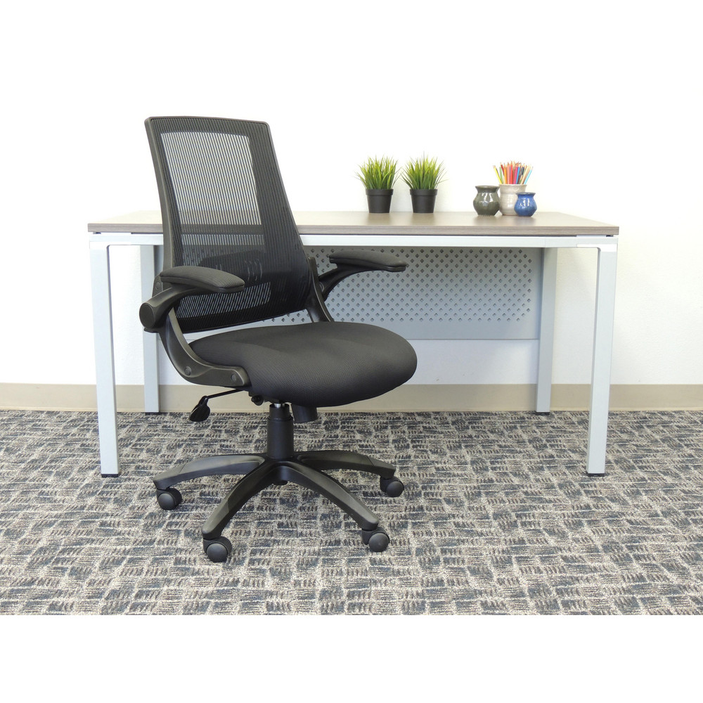 Boss Office Products - Task Chair: Mesh, Adjustable Height, Black | MSC ...