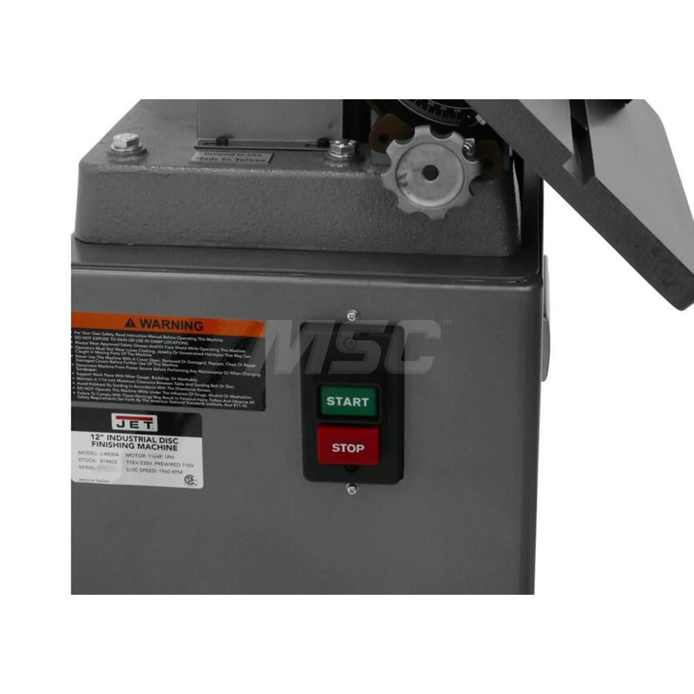 Jet - 12 Inch Diameter, 1,960 RPM, 1 Phase Disc Sanding Machine ...