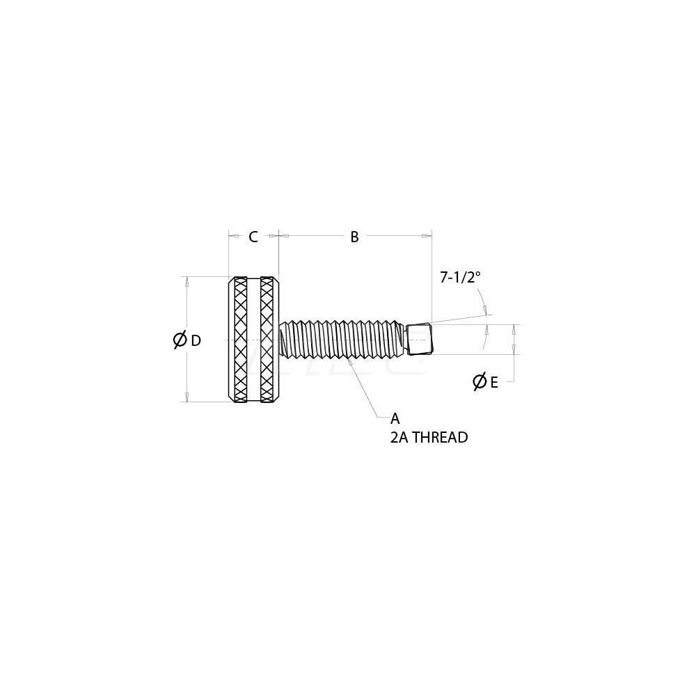 Vlier - Steel Thumb Screw: 1/4-20, Knurled Head | MSC Direct