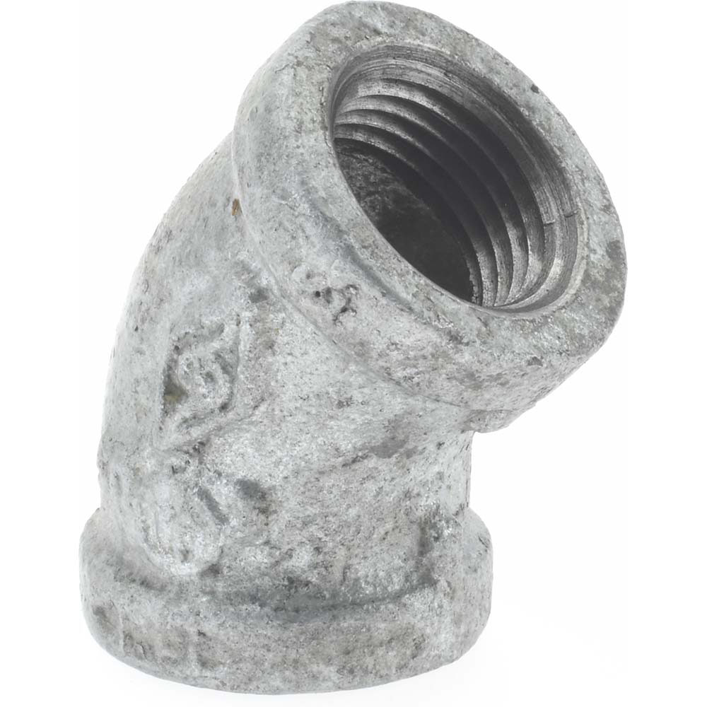 B&K Mueller Malleable Iron Pipe 45 ° Elbow: 1/2" Fitting - Threaded ...