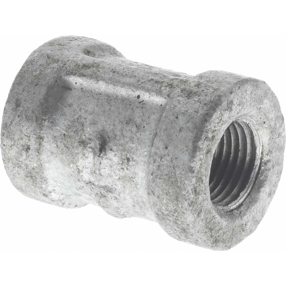 Malleable Iron Pipe Coupling: 1/8" Fitting - Threaded, 300 psi Liquid ...