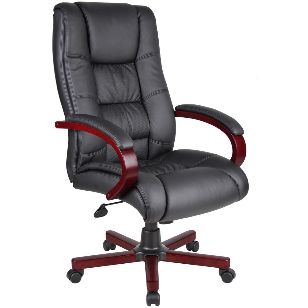 Boss Office Products - Task Chair: Vinyl, Adjustable Height, Black ...