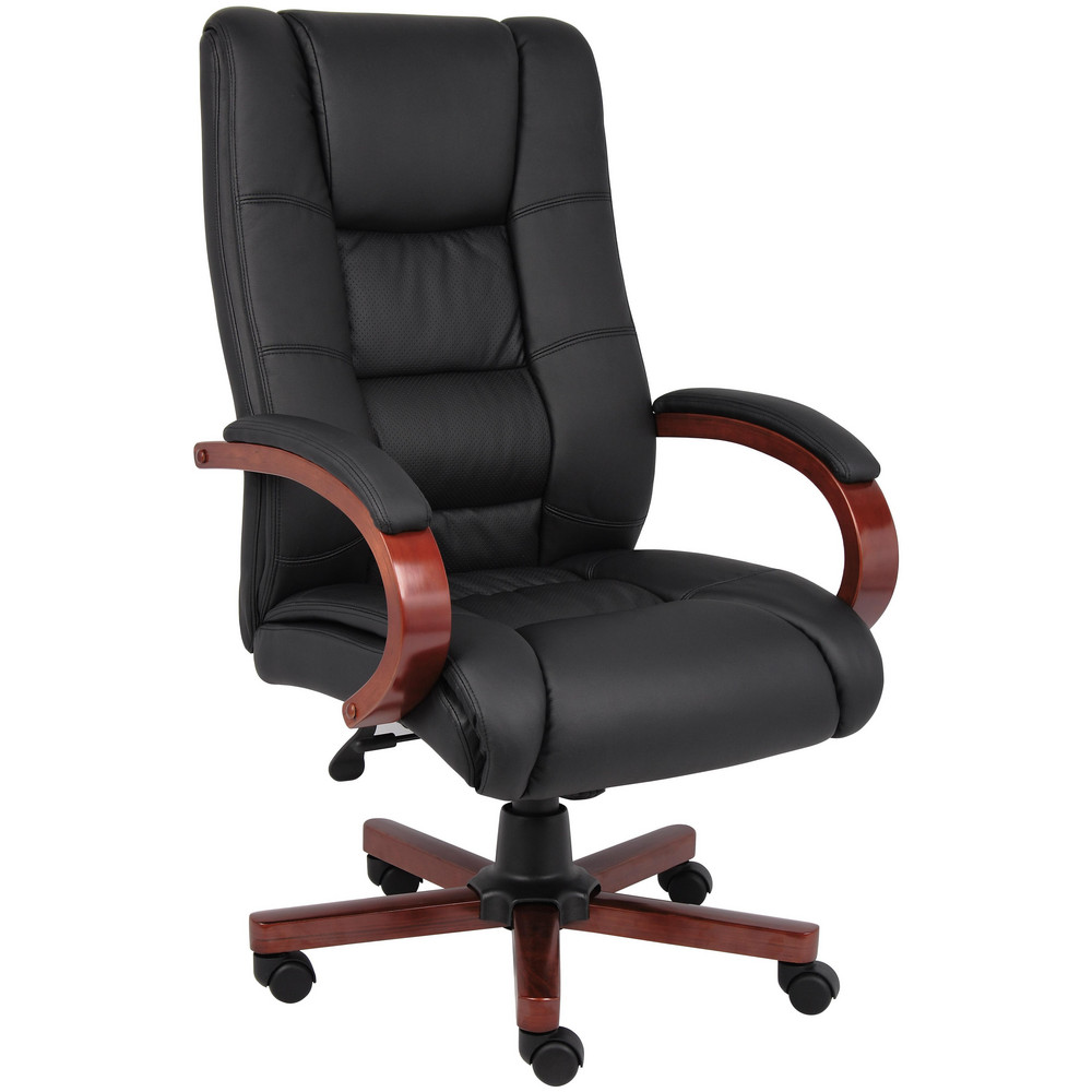 Boss Office Products - Task Chair: Vinyl, Adjustable Height, Black ...