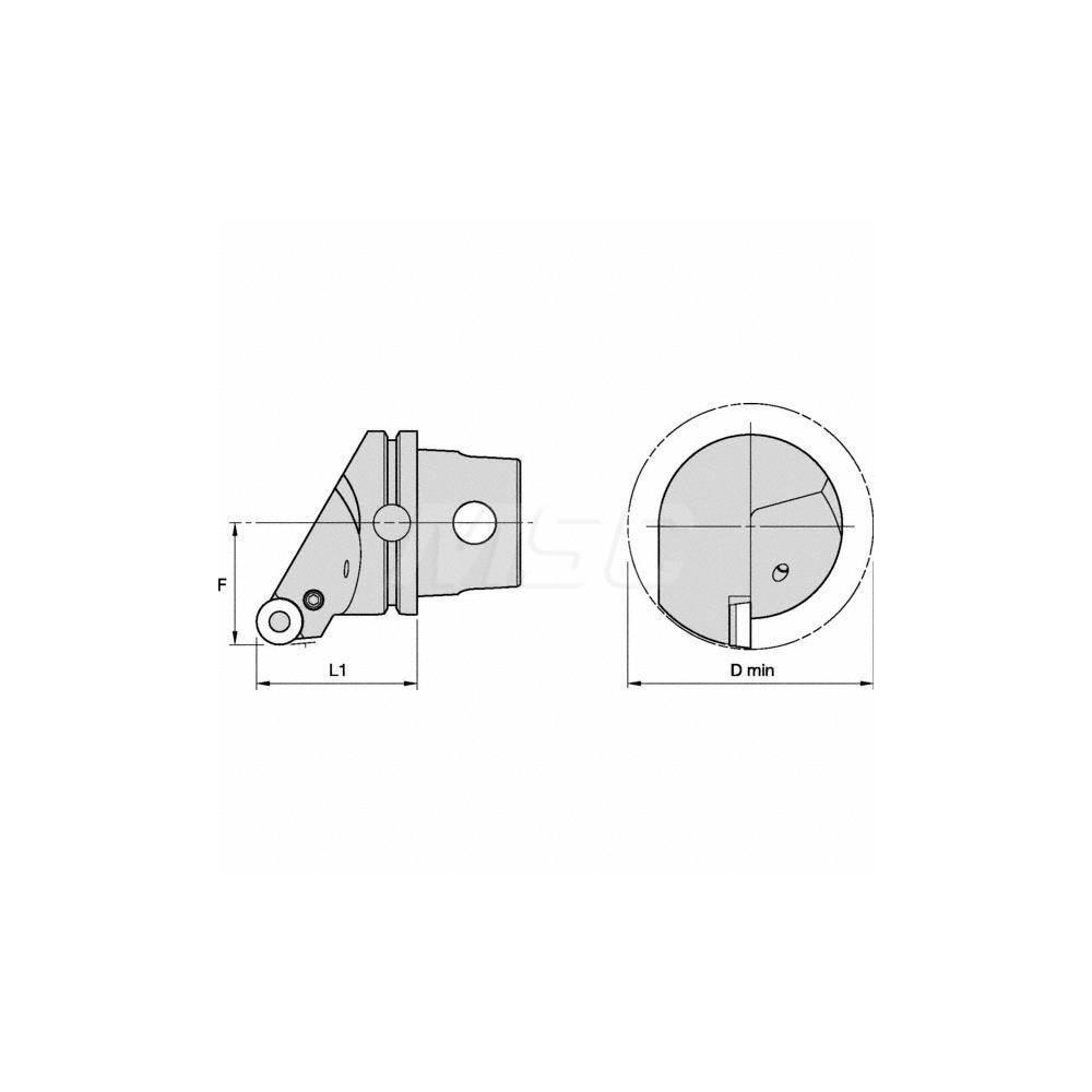 Kennametal - Modular Turning & Profiling Head: KM80, 70.00 mm, Internal ...
