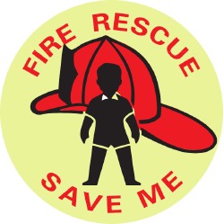 AccuformNMC - Fire Sign: Fire Rescue - Save Me | MSC Direct