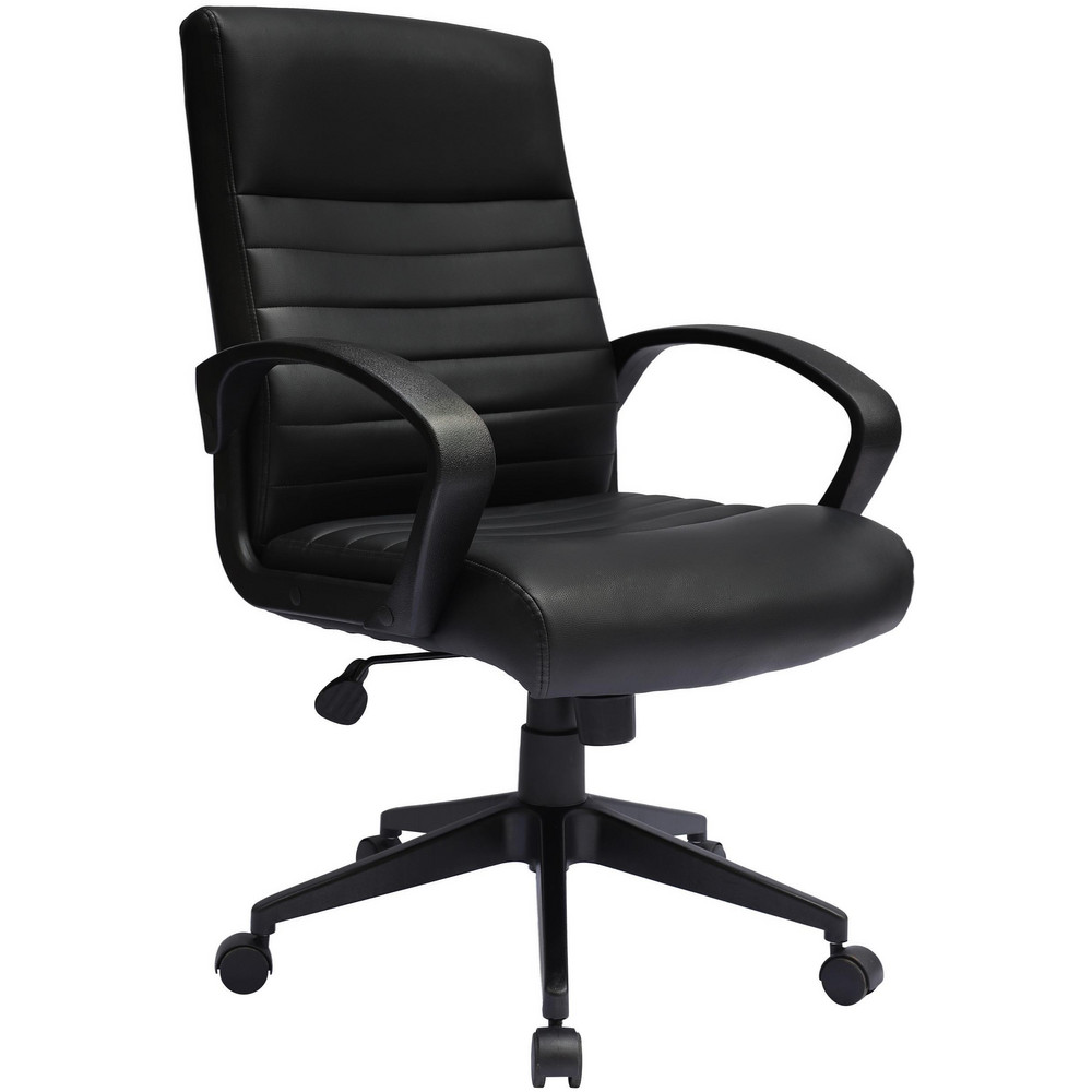 Boss Office Products - Task Chair: Vinyl, Adjustable Height, Black ...