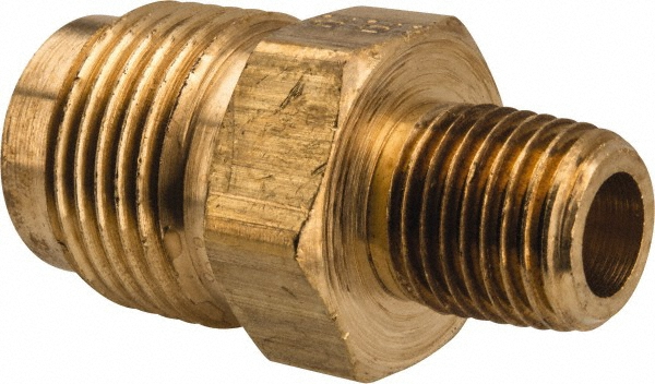 Parker - Brass Flared Tube Male Connector: 5/8" OD, 1/4-18 Thread, 45 deg Flared Angle | MSC Direct
