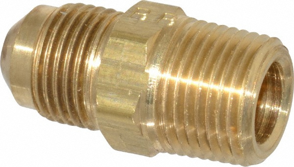 Parker - Brass Flared Tube Male Connector: 3/8" OD, 3/8-18 Thread, 45 deg Flared Angle | MSC Direct