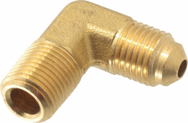 Parker - Brass Flared Tube 90 Deg Male Elbow: 3/16" OD, 1/8-27 Thread, 45 deg Flared Angle | MSC ...