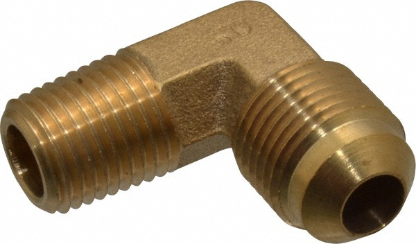 Parker - Brass Flared Tube 90 Deg Male Elbow: 3/8" OD, 1/4-18 Thread, 45 deg Flared Angle | MSC ...