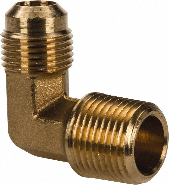 Parker - Brass Flared Tube 90 Deg Male Elbow: 1/2" OD, 1/2-14 Thread, 45 deg Flared Angle | MSC ...