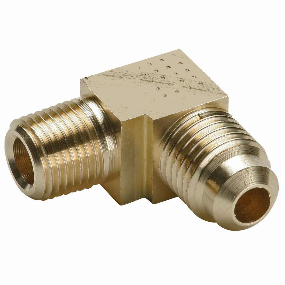 Parker - Brass Flared Tube 45 Deg Extended Male Elbow: 3/8" OD, 3/8-18 Thread, 45 deg Flared ...