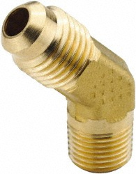Parker - Brass Flared Tube 45 Deg Male Elbow: 3/4" OD, 1/2-14 Thread, 45 deg Flared Angle | MSC ...