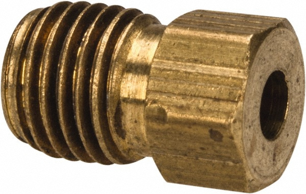 Parker - Brass Flared Tube Inverted Piloted Nut: 1/8" OD, 5/16-28 ...