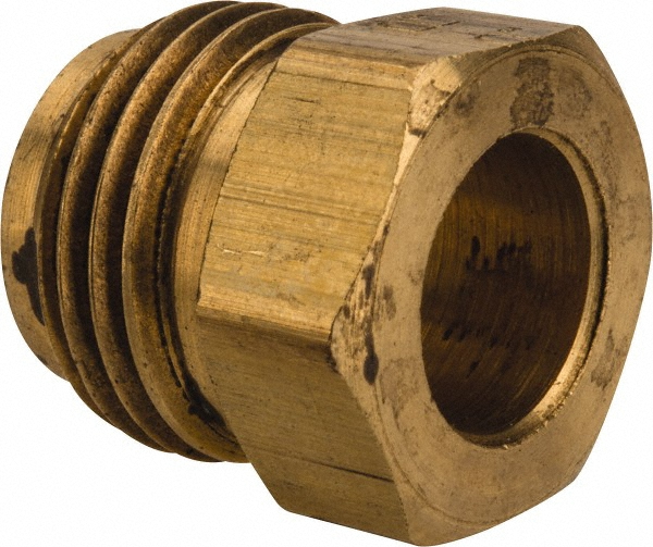 Parker - Brass Flared Tube Inverted Piloted Nut: 3/8" OD, 5/8-18 Thread | MSC Direct