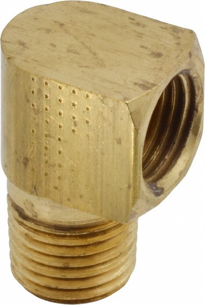 Parker - Brass Flared Tube 90 Deg Inverted Male Elbow: 5/16" OD, 1/4-18 Thread | MSC Direct
