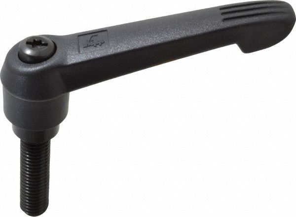 Threaded Stud Adjustable Clamping Handle: 1/2-13 Thread, 1" Hub Dia ...