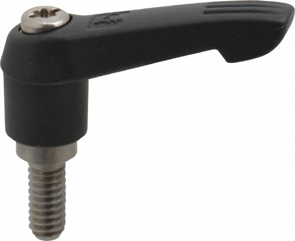 KIPP - Threaded Stud Adjustable Clamping Handle: 1/4-20 Thread, 0.51 ...