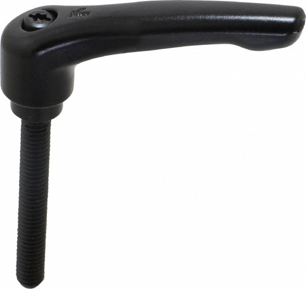 Threaded Stud Adjustable Clamping Handle: 5/16-18 Thread, 0.73" Hub Dia ...