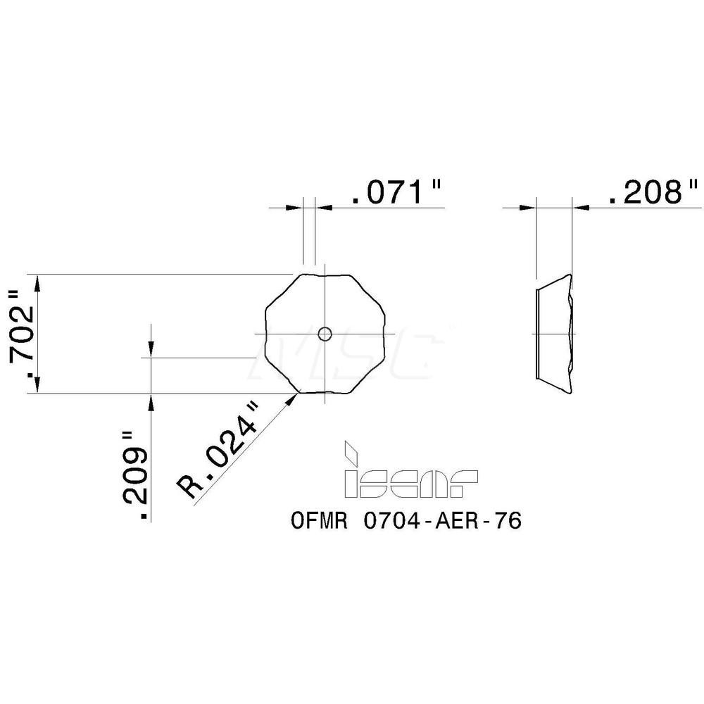 Iscar - Milling Insert: ANSI ‎OFMR 0704-AER-76 IC328, ISO OFMR 0704-AER ...