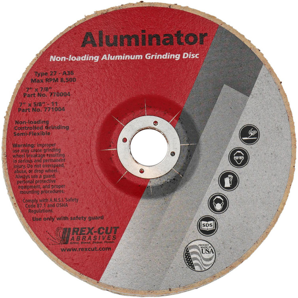 Rex Cut Abrasives - Deburring Wheel: 7" Dia, 1/4" Face Width, 7/8" Hole ...