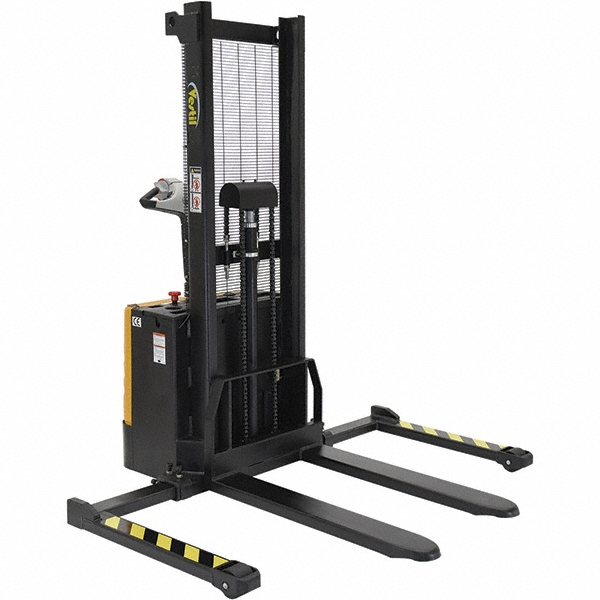 Vestil - 2,000 Lb Capacity, 62" Lift Height, Battery Operated Stacker ...