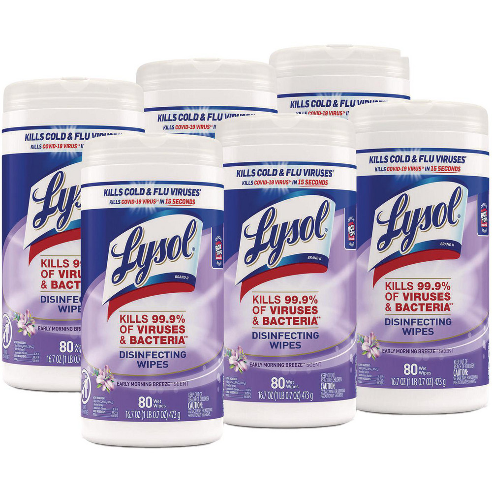 Lysol - Disinfecting Wipes, 1-Ply, 7 x 7.25, Early Morning Breeze ...