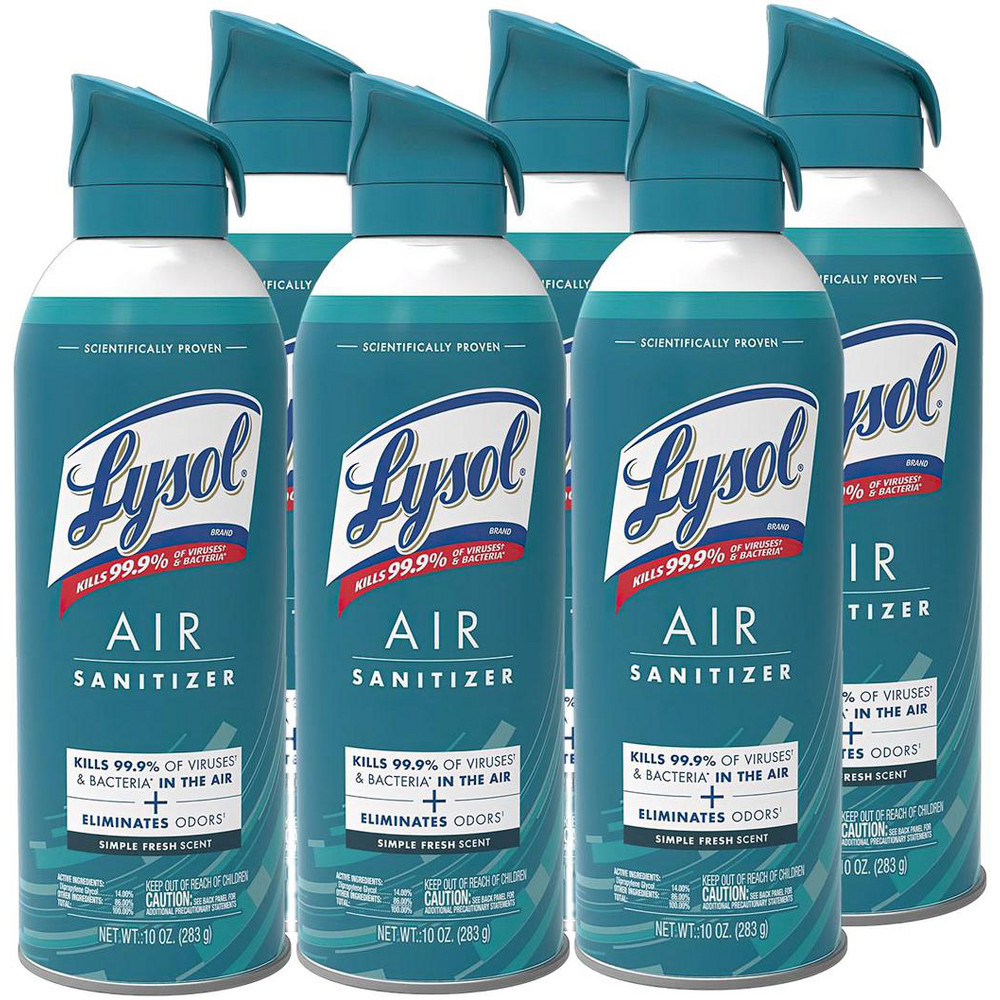 Lysol - Air Sanitizer Spray, Simple Fresh, 10 oz Aerosol Spray, 6 ...