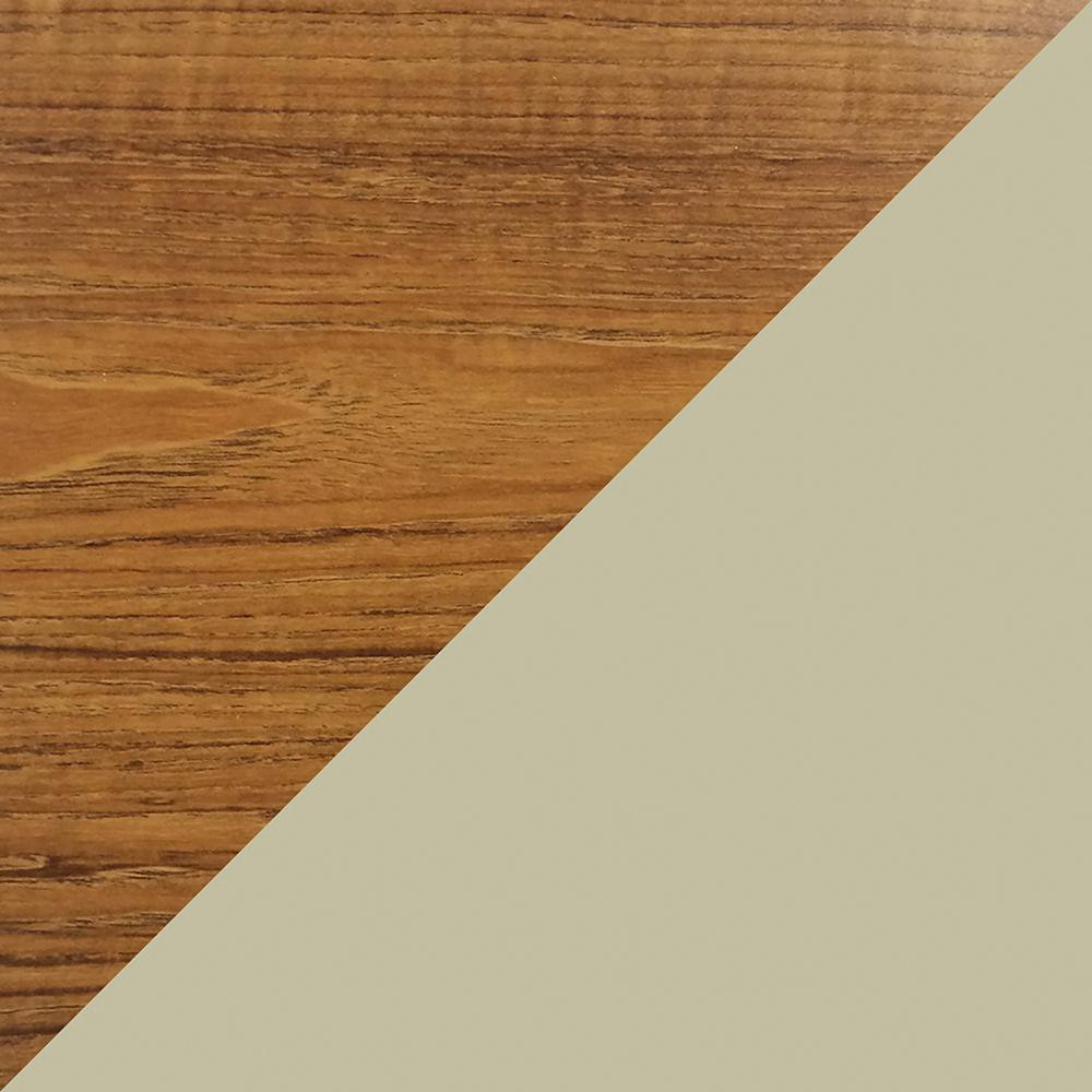 Hirsh - Steel Base Modular Desk: Woodgrain Laminate Top, Putty & Oak ...