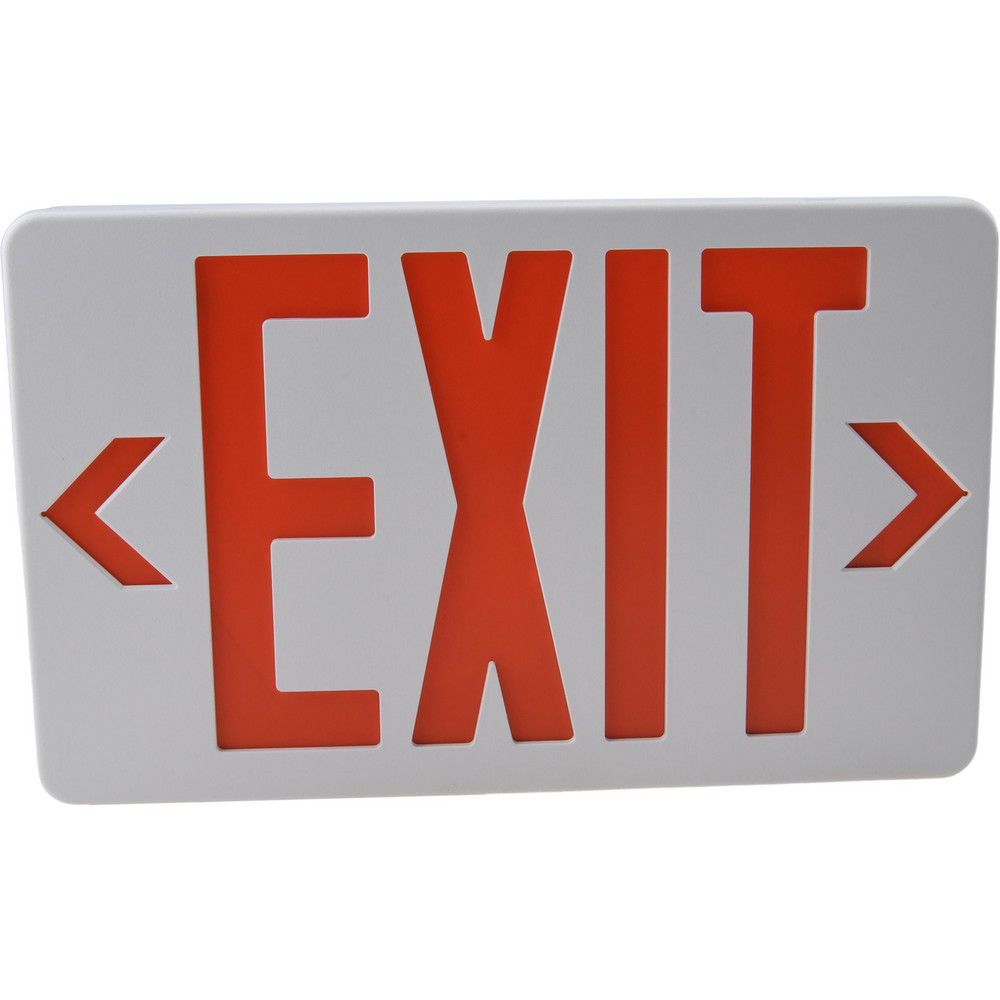 Mule - 1 Face, 5 Watt, White, Polycarbonate, LED, Illuminated Exit Sign ...