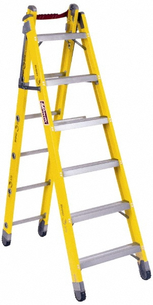 Louisville - 8 Step Fiberglass Foldable Step Ladder: Type IAA 375 lb ...