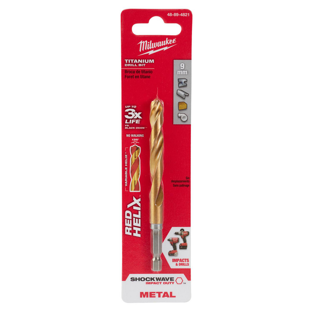 Milwaukee Tool - Jobber Length Drill Bit: 9.00 mm Dia, 135 deg, HSS ...