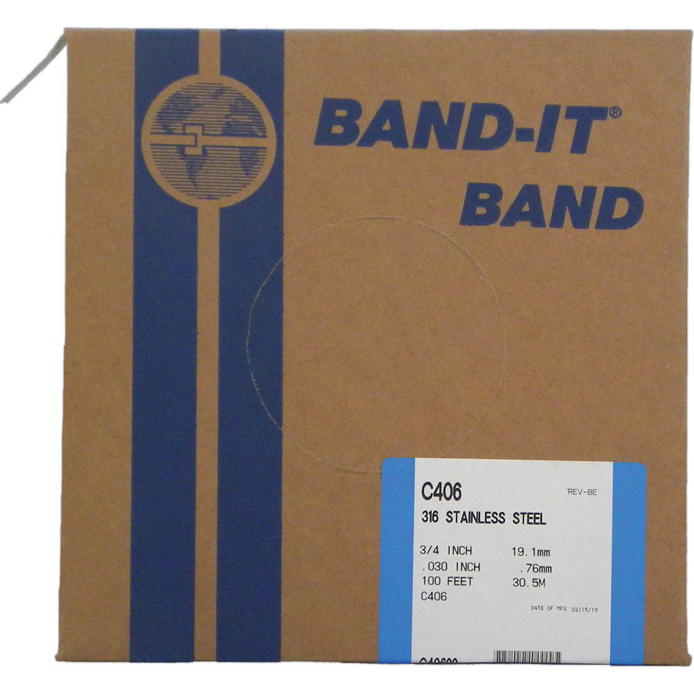 Band-It - Band Clamp: Banding, 3/4" Wide, 0.0300" Thick, 316 Stainless ...