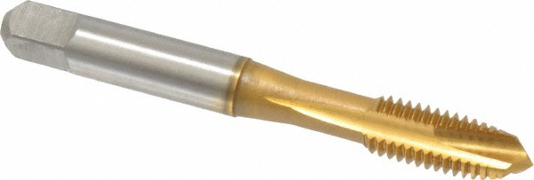 Accupro - M8x1.25 Metric Coarse 6H 3 Flute TiN Finish Powdered Metal Spiral Point Tap - 62490669 ...