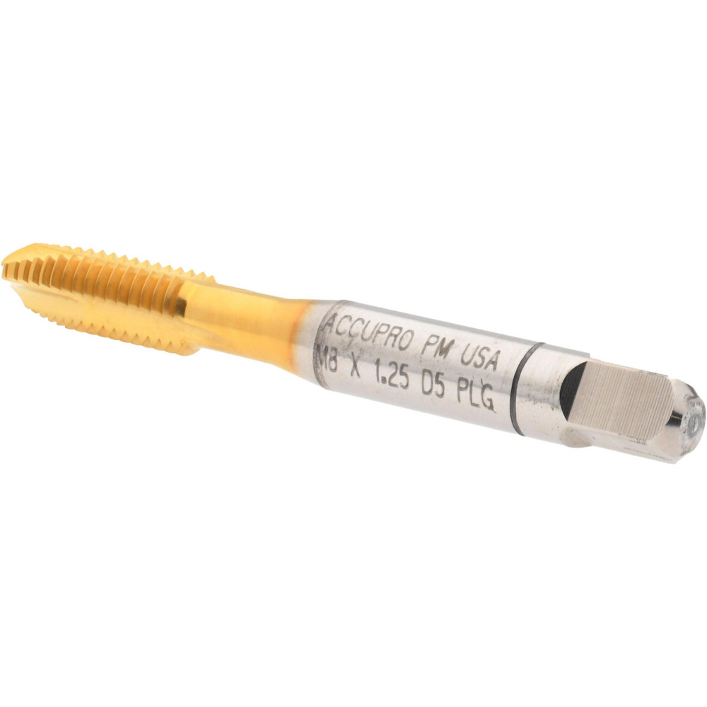 Accupro - Spiral Point Tap: M8x1.25 Metric Coarse, 3 Flutes, Plug ...
