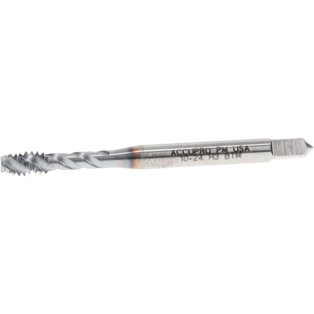 Accupro - Spiral Flute Tap: #10-24, UNC, 3 Flute, Modified Bottoming ...